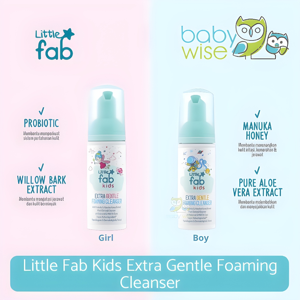Jual Little Fab Kids Extra Gentle Foaming Cleanser - Sabun Cuci Muka ...