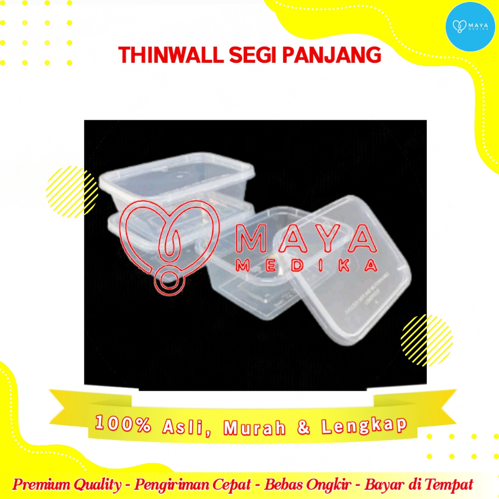 Jual Thinwall Kotak Makan Plastik Food Container Persegi Panjang