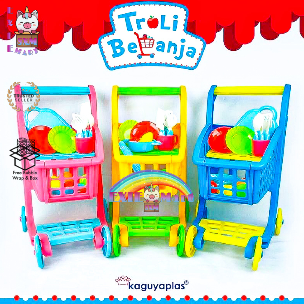 Jual MAINAN ANAK TROLI TROLLEY BELANJA SUPERMARKET SIZE BESAR JUMBO ...