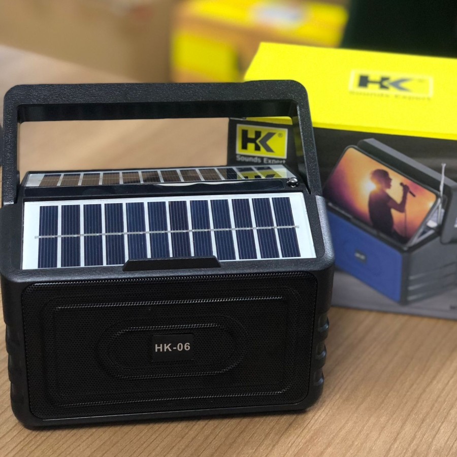 Jual AUDIO SPEAKER PORTABEL BLUETOOTH HK 06 + SOLAR PANEL MANTUL ...