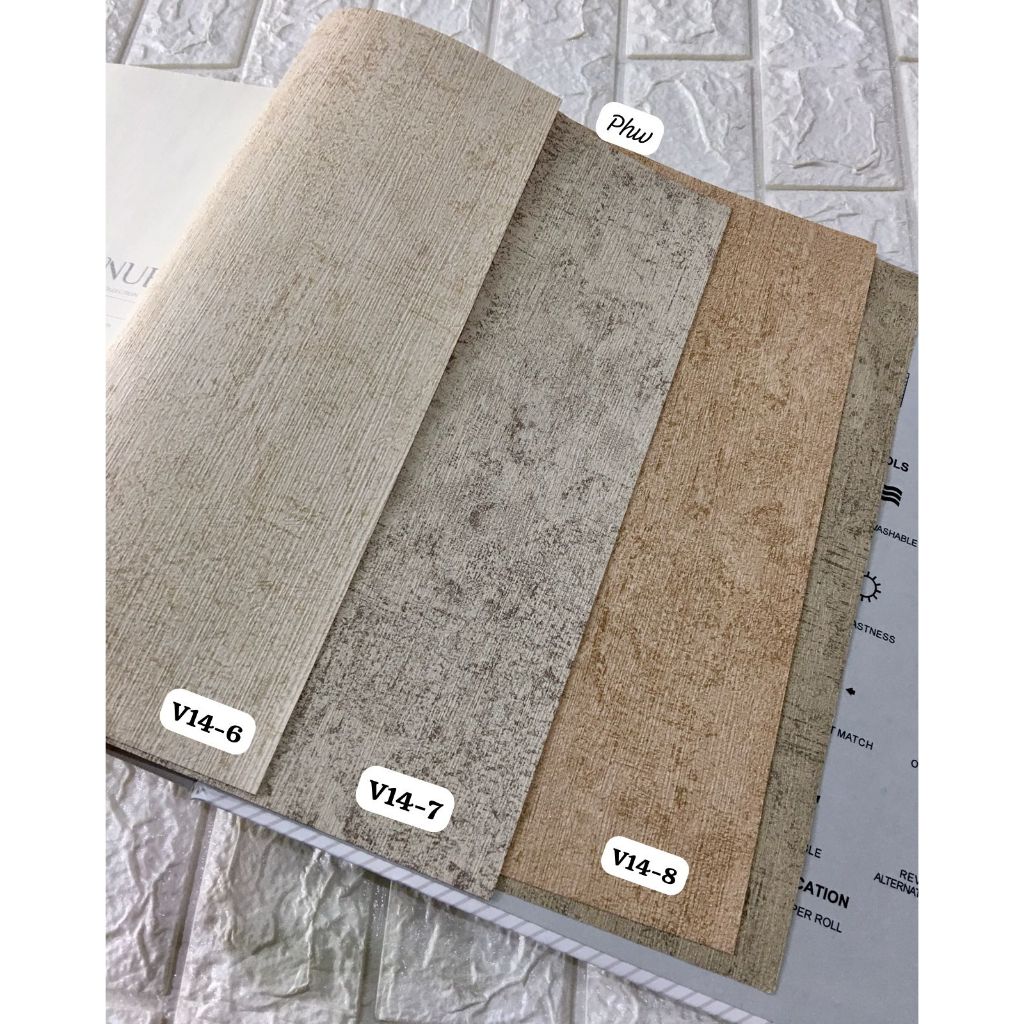 Jual Wallpaper Dinding Polos Semen Abu Tembok Acian Abstrak Cream ...