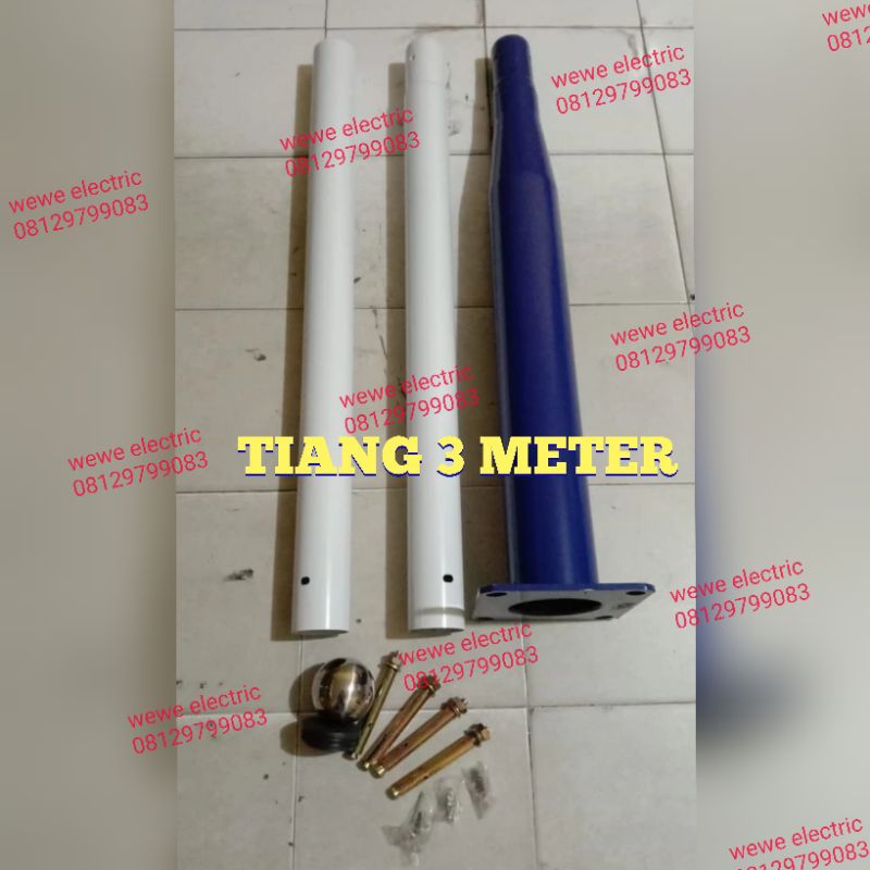 Jual TIANG BULAT LURUS LAMPU JALAN PJU STREET LIGHT ORNAMENT 3M 4M 5M ...