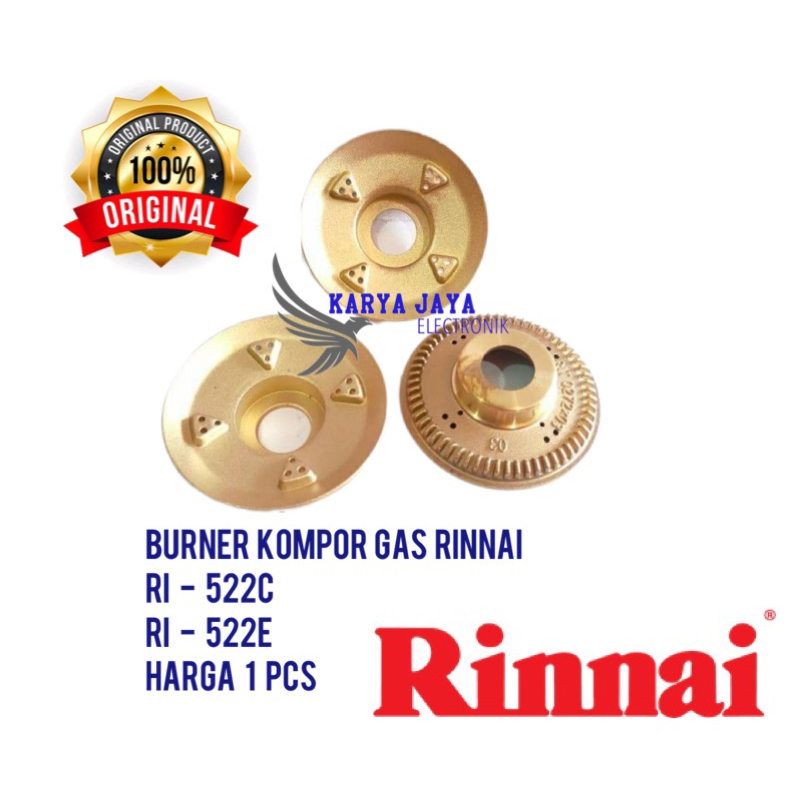 Jual BURNER KOMPOR GAS RINNAI RI 522C RI 522E ORIGINAL - KUNINGAN ...