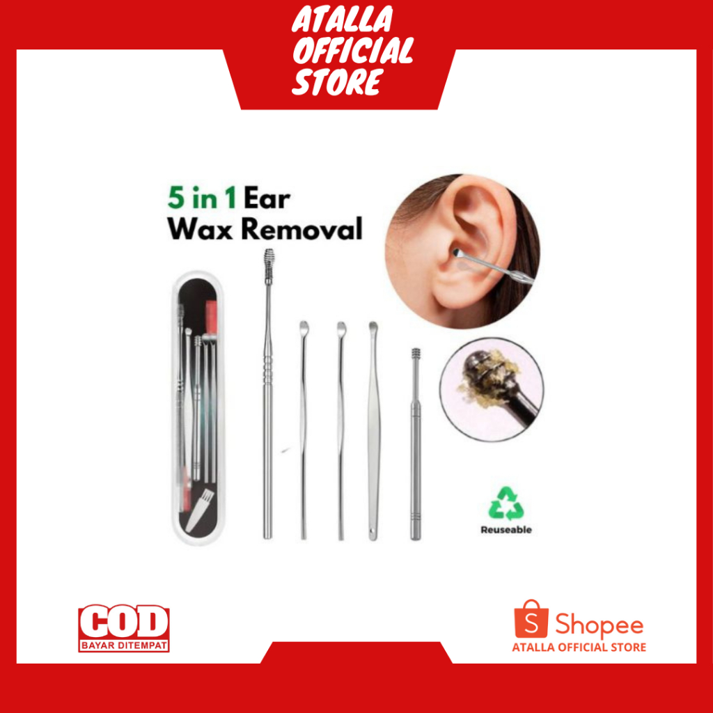 Jual Alat korek kuping telinga pembersih kotoran Ear wax Stainless ...