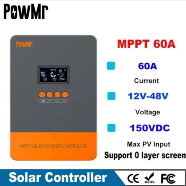 Jual powMR 60A MPPT solar charge controller 60A 12V/24V/36V/48V - 60A NEW | Shopee Indonesia