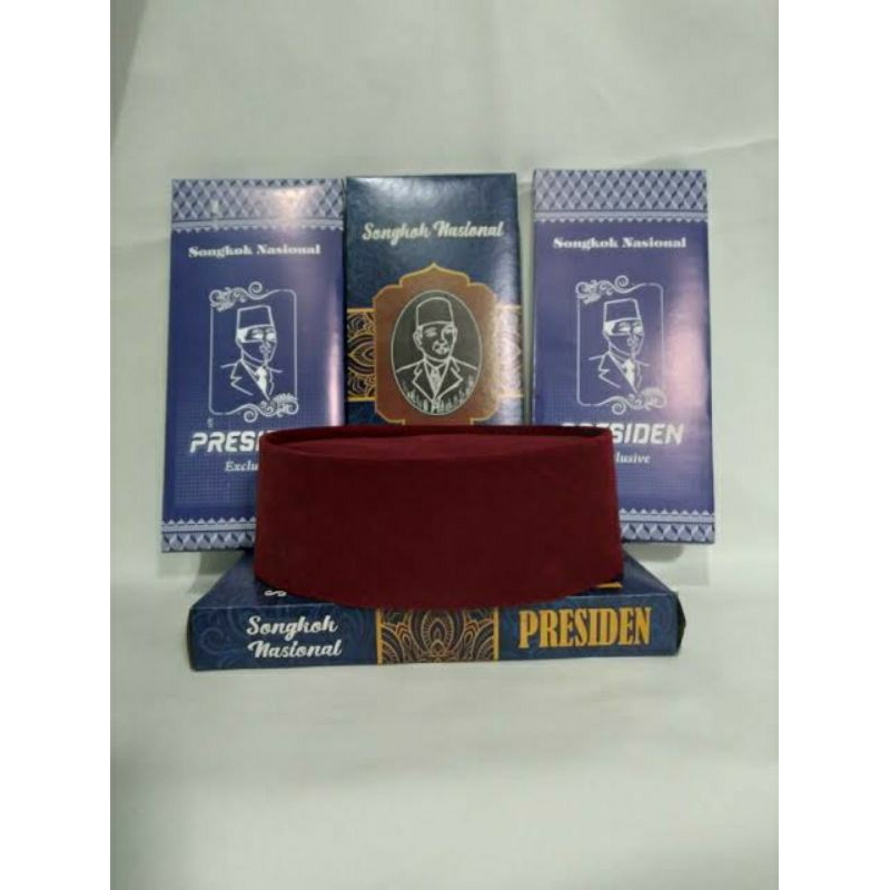 Jual Peci Songkok Nasional Merah Polos Peci Jawara Original COD ...