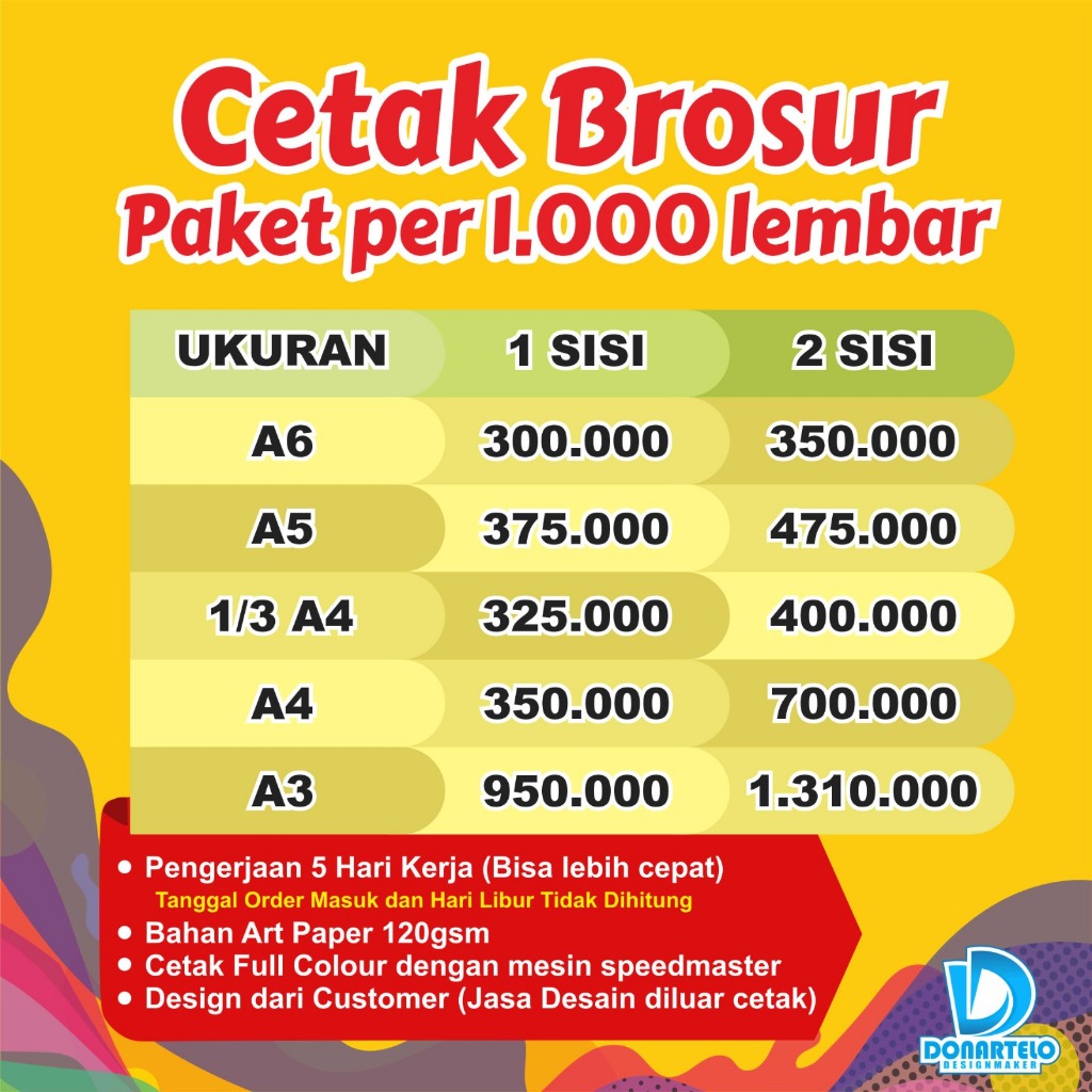 Jual CETAK FLYER, BROSUR, PAKET MURAH A6, A5, A4, A3 | Shopee Indonesia