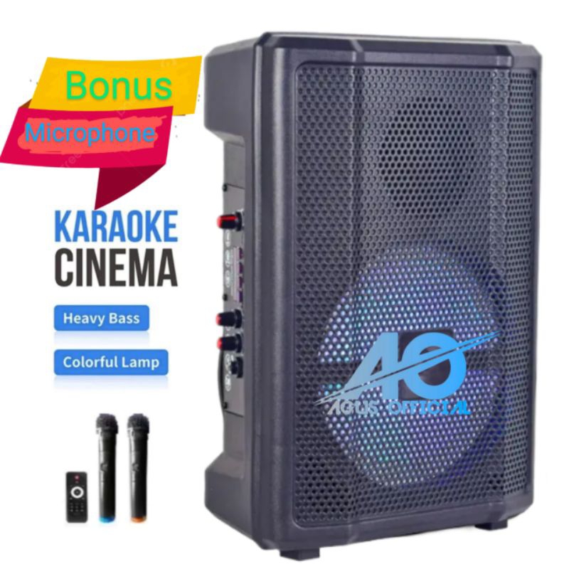 Jual MODEL TERBARU 2MIC SPEAKER BLUETOOTH SUPER BASS FLECO 8606 AB MIC ...