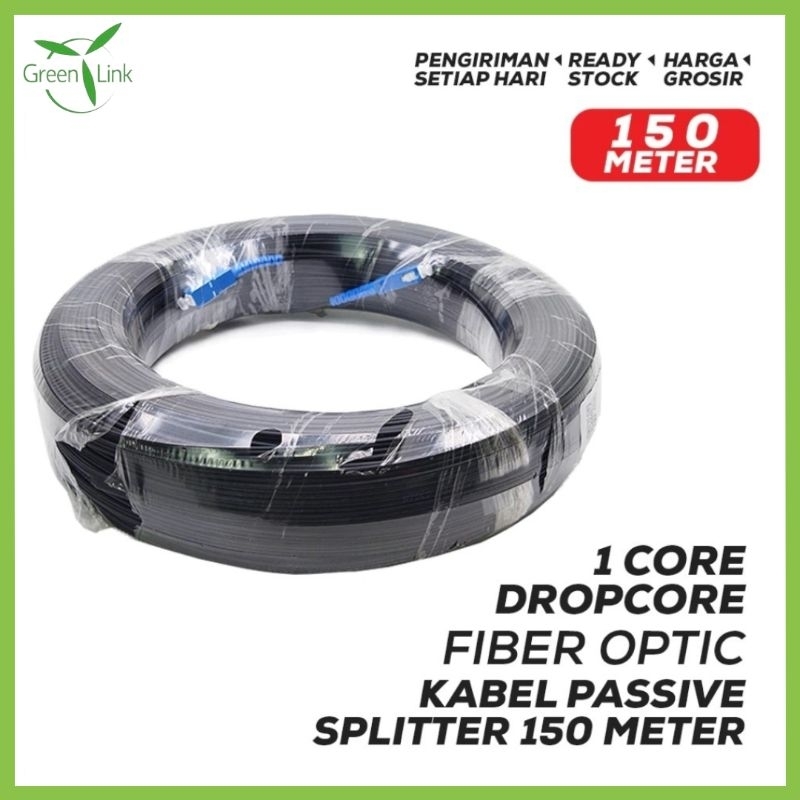 Jual Kabel Fiber Optic 150 Meter 1 Core 3 Seling Kawat Standar Telkom ...