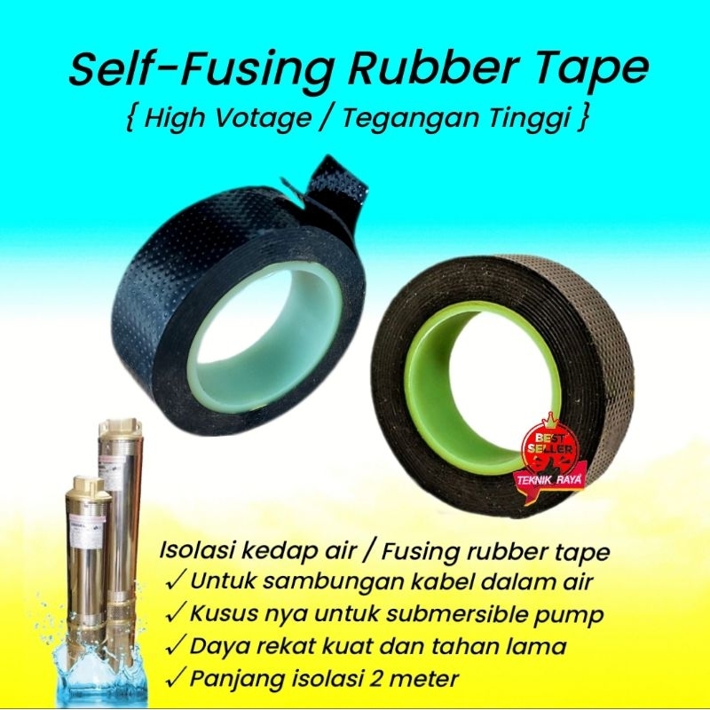 Jual Isolasi kabel listrik dalam air/rubber tape scocth/solasi karet ...