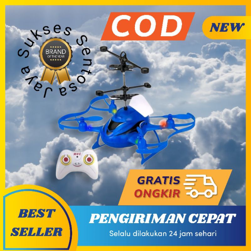 Jual Mainan Anak Drone Helicopter Remote Control Bola Terbang Mini ...