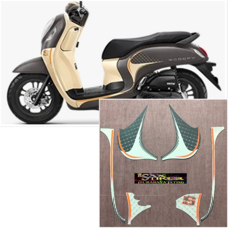 Jual Striping Original Honda Scoopy Fashion Brown coklat tahun 2023 ...