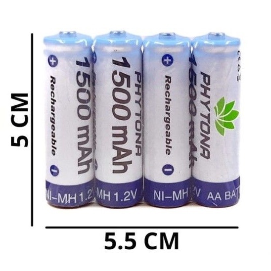 Jual Baterai Cas AA 1500 mAh 1,2V/ Baterai cas AA ORIGINAL PHYTONA ...