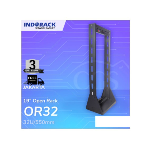Jual INDORACK OPEN RACK 32U OR32 19" | Shopee Indonesia