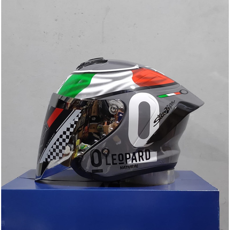Jual Helm Half Face JS ARMOR MOTIF Paket ganteng Spoiler 3D | Shopee ...