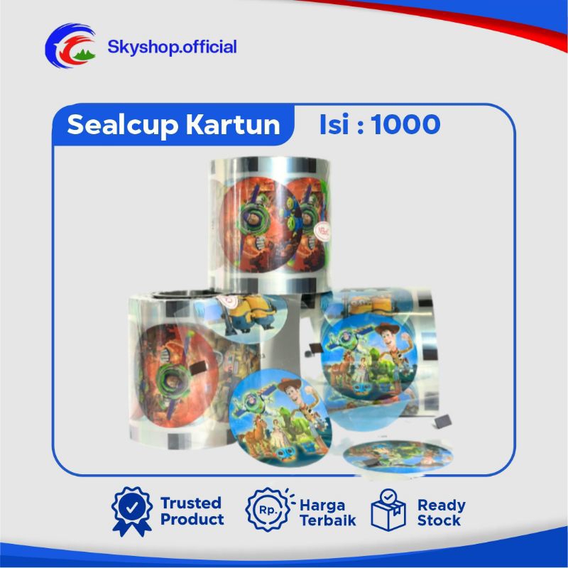 Jual Cup Seal Plastik Lid 1200Cup Sealer Cup Polos Cup sealer Kartun ...