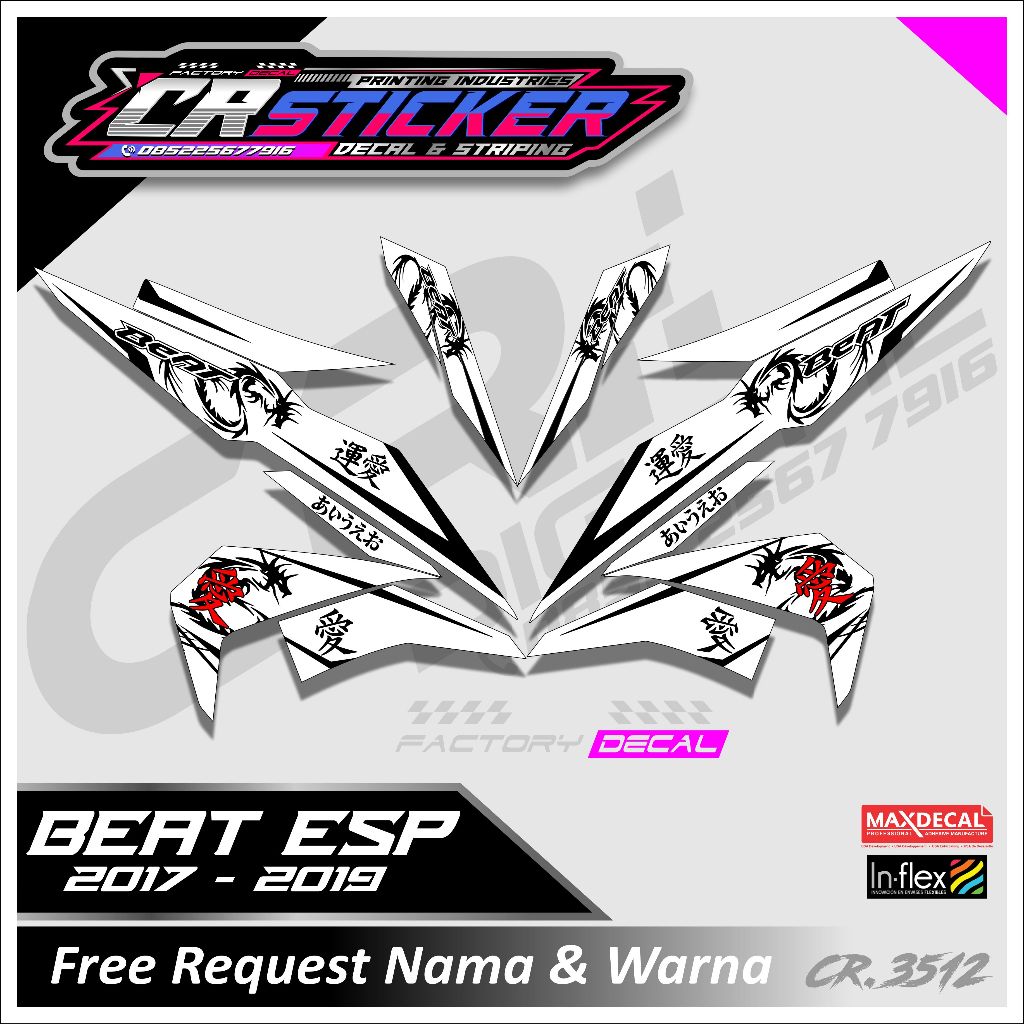 Jual Sticker Striping Lis Variasi Beat Street / Beat Fi Esp / Beat Fi ...