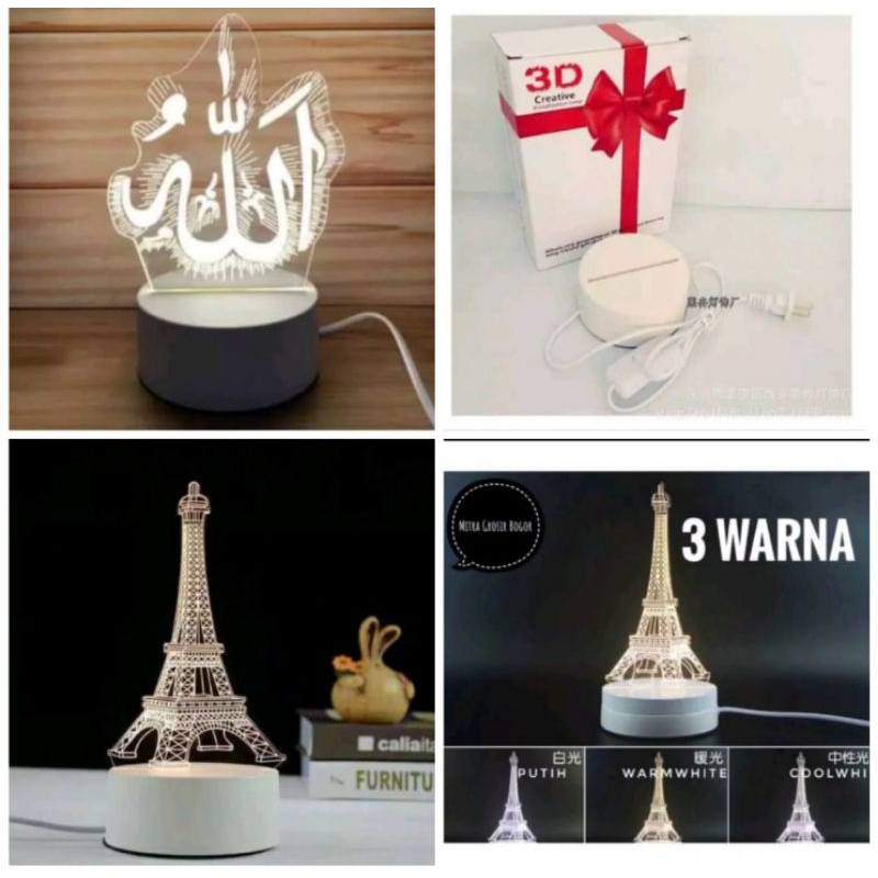 Jual LAMPU LED 3D TRANSPARAN | Shopee Indonesia