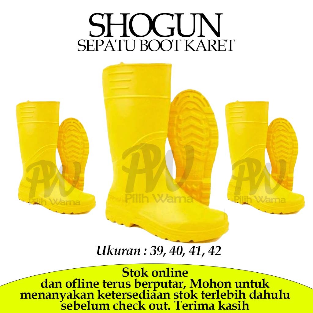 Jual SEPATU BOOT / SEPATU BOOTS SHOGUN / SEPATU BOOT KARET | Shopee ...