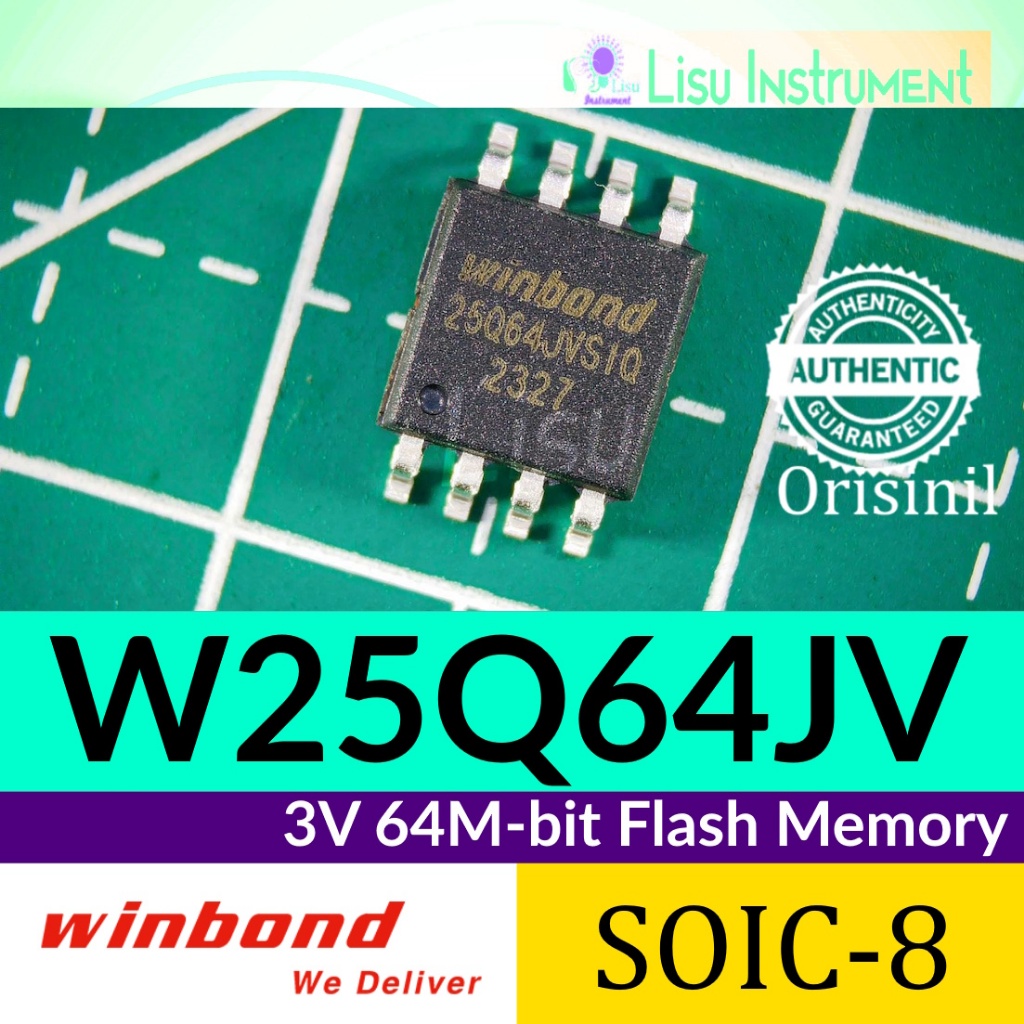 Jual W25Q64JV 3V 64M-bit Serial Flash Memory with Uniform 4KB Sectors and Dual/Quad SPI W25Q64 ...