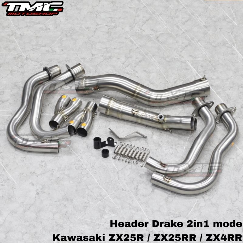 Jual Header Leher Pipa Knalpot ZX25 ZX25R ZX6R ZX636 Drake by R9 ...