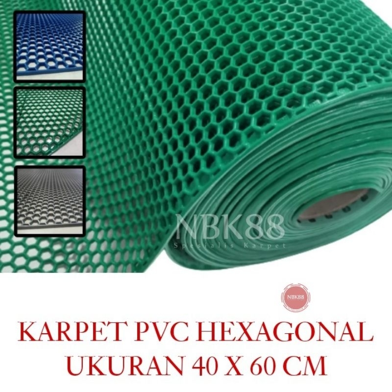 Jual KESET KARPET PVC ANTI SLIP HEXAGONAL 40 X 60 CM 4MM | Shopee Indonesia