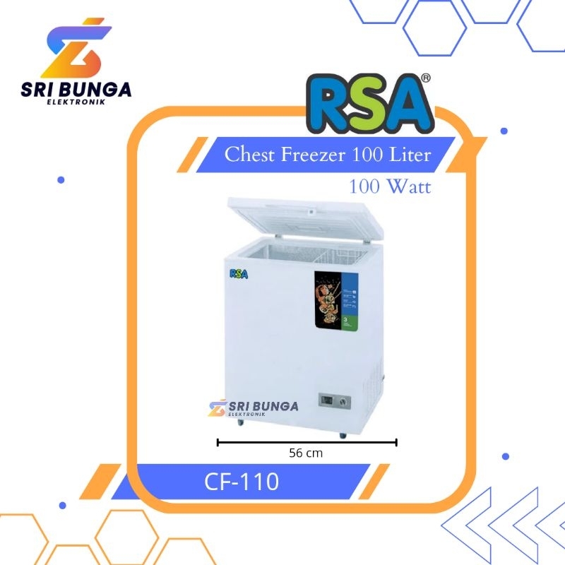 Jual Chest Freezer RSA CF-110 Freezer Box 100 Liter | Shopee Indonesia