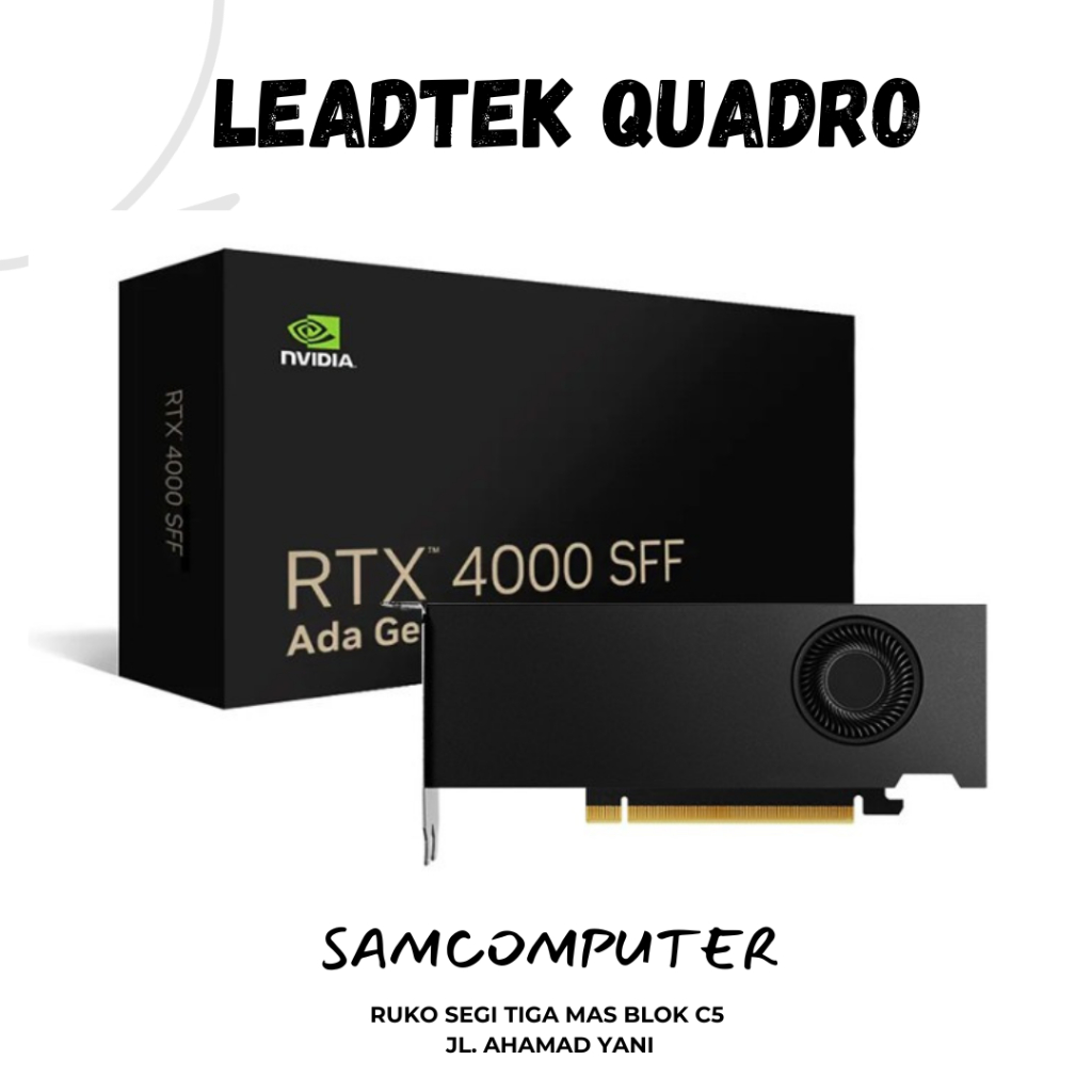 Jual VGA CARD LEADTEK NVIDIA Quadro RTX 4000 20GB GDDR6 SFF ADA GENERATION | Shopee Indonesia