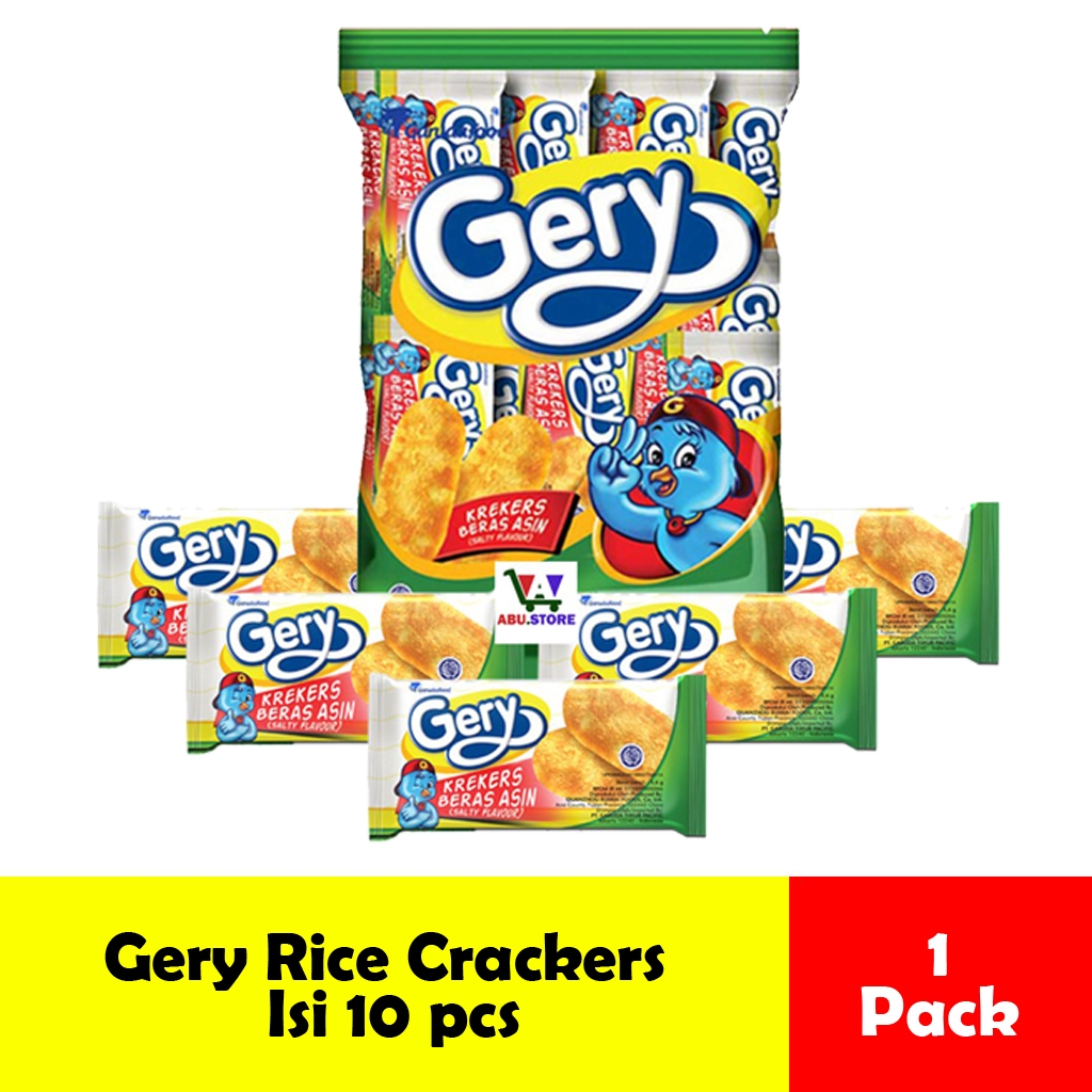 Jual Paket Gery Rice Cracker isi 10 pcs rasa Beras Asin || Krakers ...