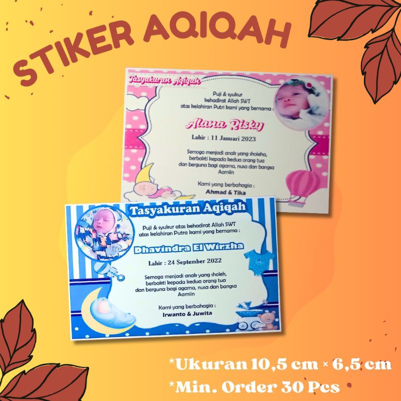 Jual Stiker Aqiqah Sticker Label Nasi Kotak Murah Cantik | Shopee Indonesia