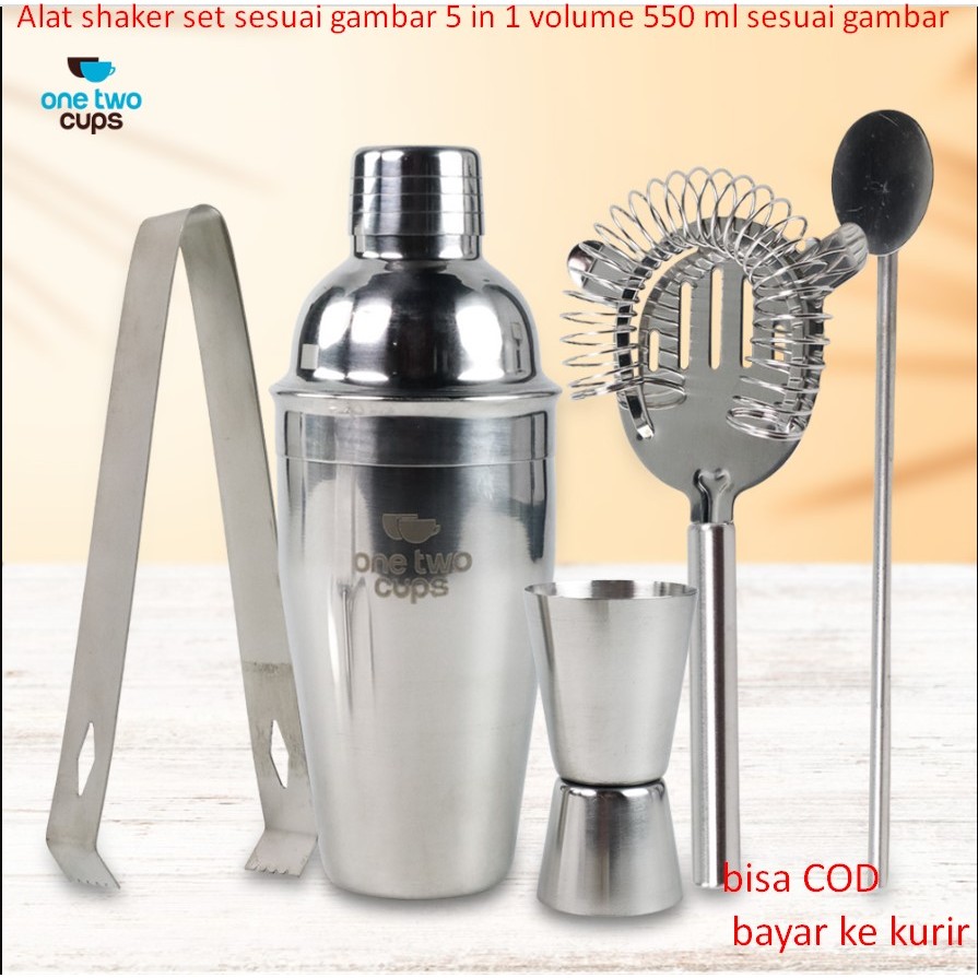 Jual Alat shaker set sesuai gambar 5 in 1 volume 550 ml sesuai gambar ...