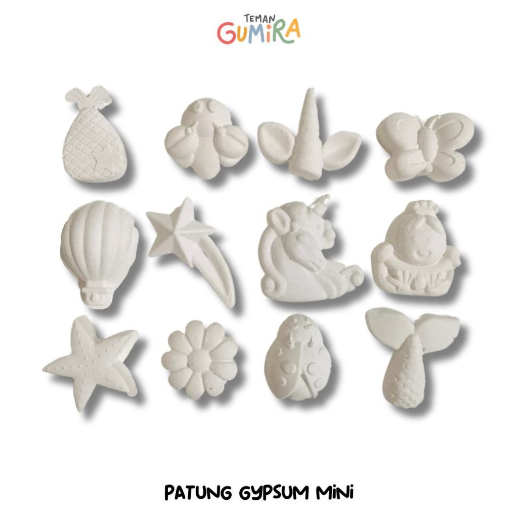 Jual Patung Gypsum Mini Mainan Anak Edukatif - Melukis Mewarnai Patung ...
