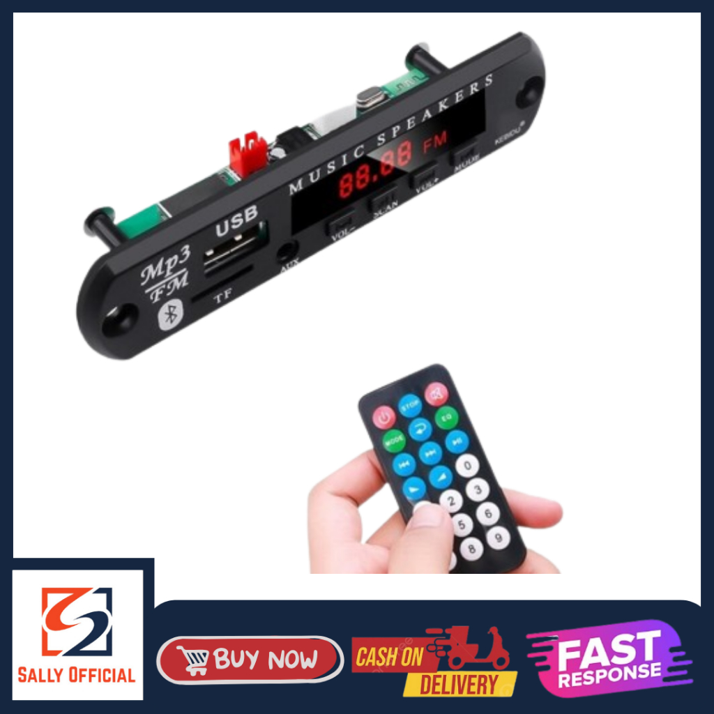 Jual MP3 Modul 12V bluetooth 5.0 TF card USB AUX Kit modul FM radio ...
