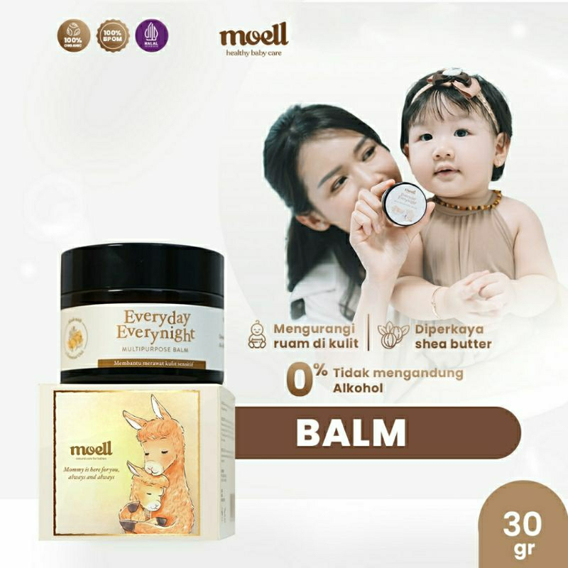 Jual Moell Multipurpose Balm 30 gr / Balm Baby&Kids / Balm Kulit ...