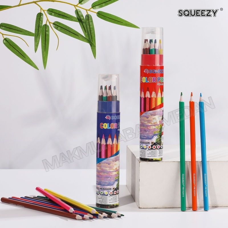 Jual (1Tabung) Pensil Warna Tabung Tube Squeezy 12 Warna/Pensil Warna ...