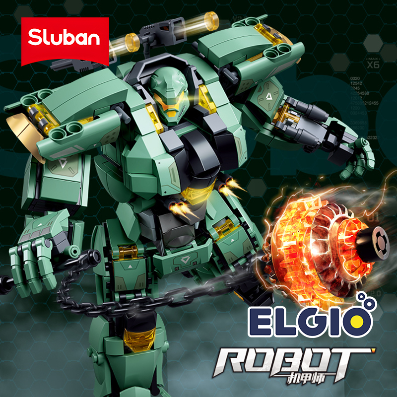 Jual Sluban Bricks Robot Mecha Green Chain Mace B1153 | Shopee Indonesia