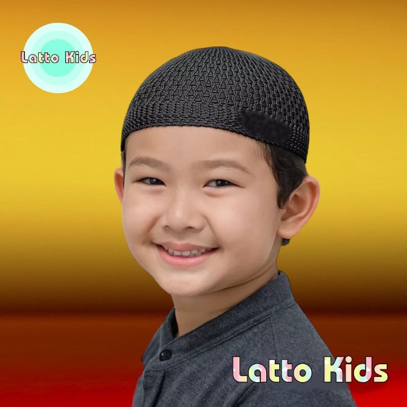 Jual Latto Kids Peci Rajut Anak Elastis Warna Hitam Umur 0-12 Tahun ...