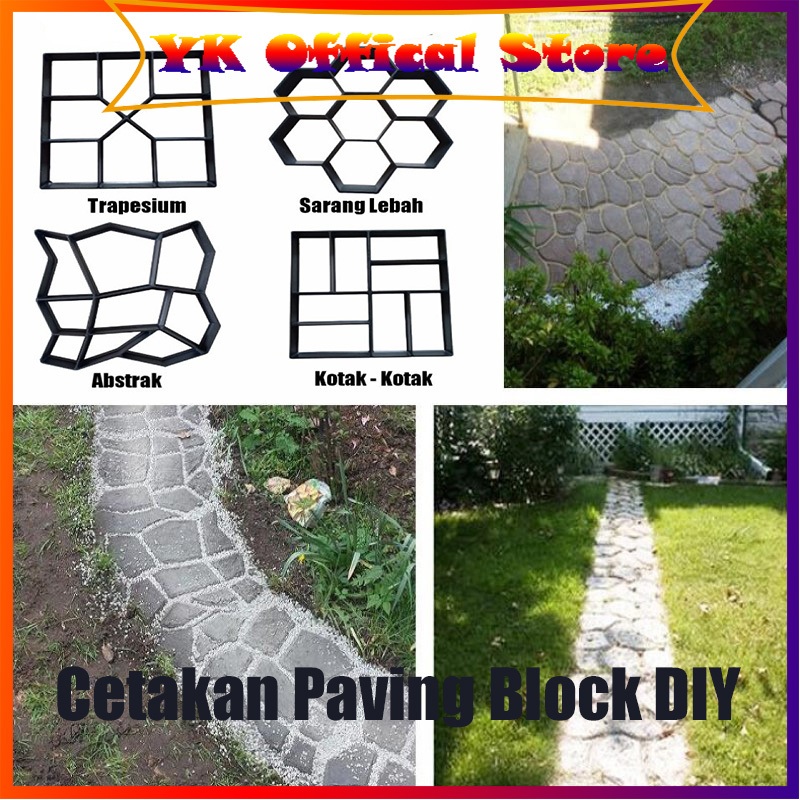 Jual Cetakan Paving Block DIY Paving Blok Mudah Praktis Cetakan Jalan ...