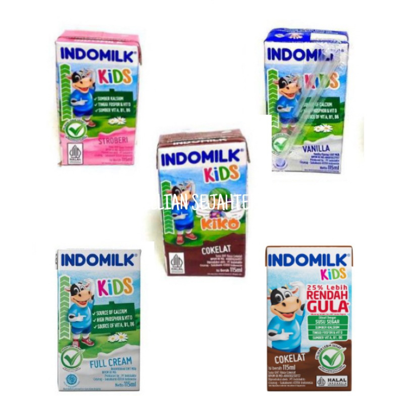 Jual Susu Indomilk UHT Kids 115ml Rasa Lengkap 1 Dus (40pcs) Susu Indomilk Anak 115ml 5 Varian ...