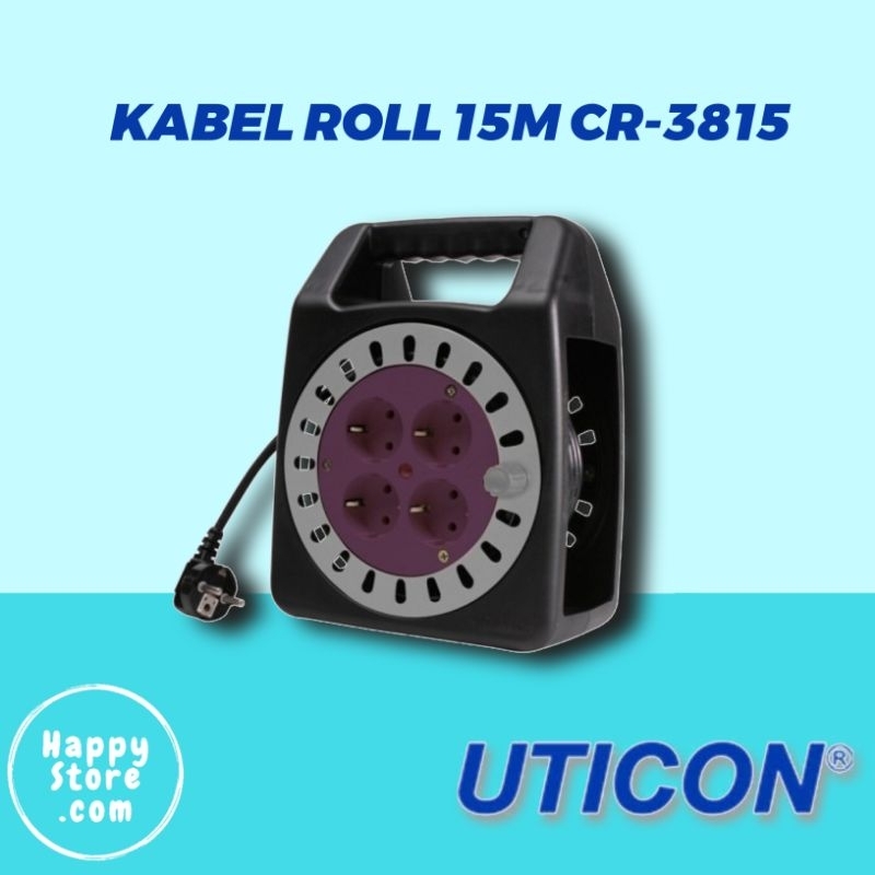 Jual Kabel Roll 15 Meter UTICON CR-3815 Cable Reel | Shopee Indonesia