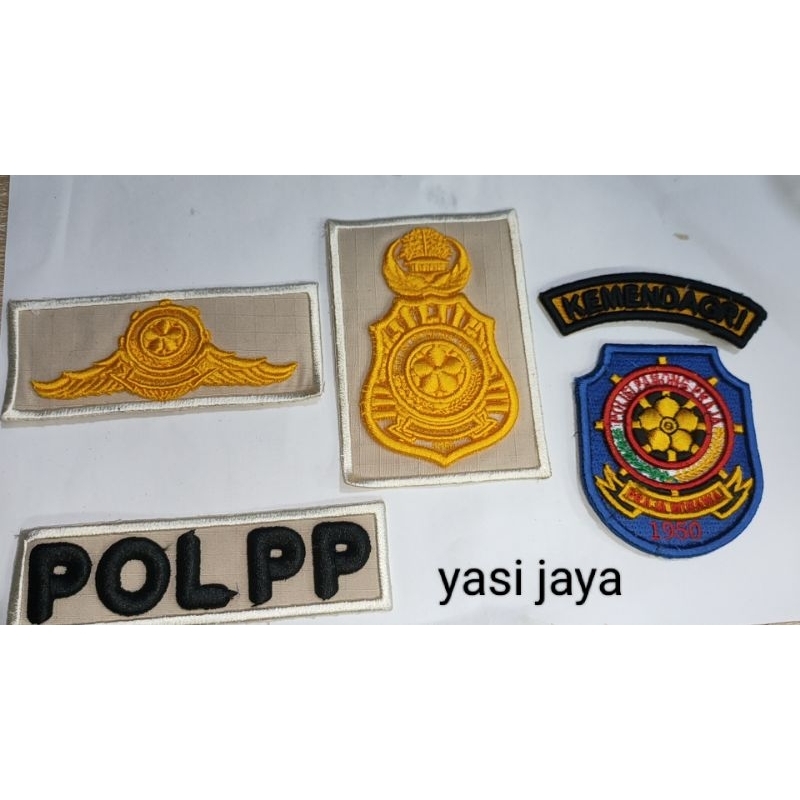 Jual Satu set lengakap logo satpol-pp Bordir timbul tebal dan rapih ...