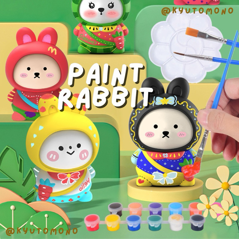 Jual KyutoPaint Rabbit DIY Melukis Patung Mainan Edukasi | Shopee Indonesia