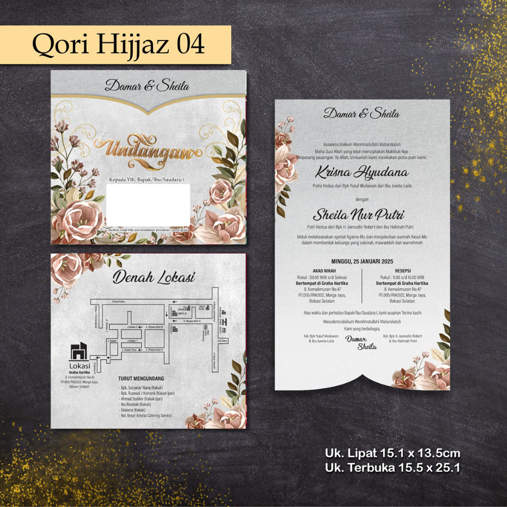Jual Undangan Pernikahan Blangko Rustic Aesthetic Nikah Sunatan ...