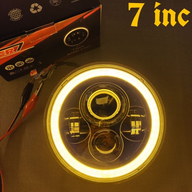 Jual CR7 Lampu Depan Ninja SS Projector Bulat Led Harley 7 inch Jepp 4 ...