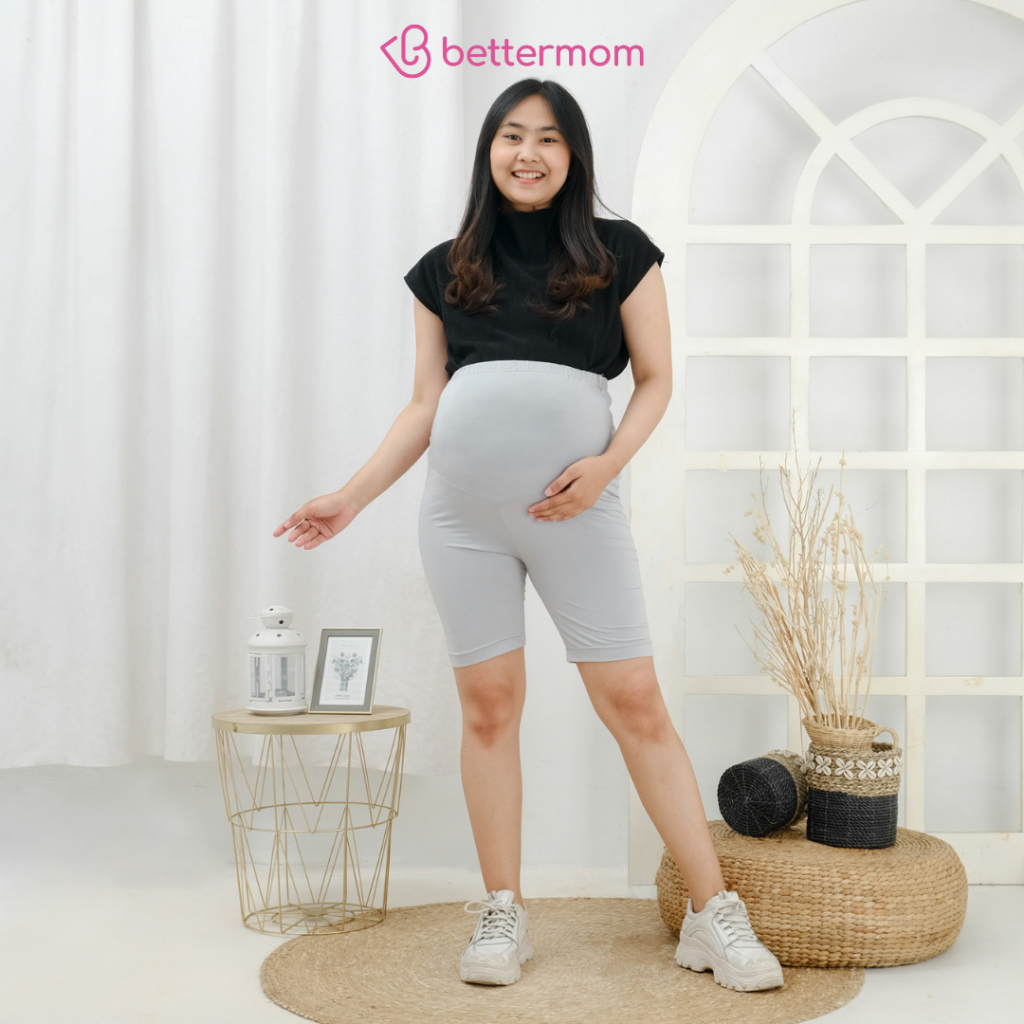 Jual Celana Hamil Legging Pendek Bumil Kekinian BETTERMOM | Shopee Indonesia