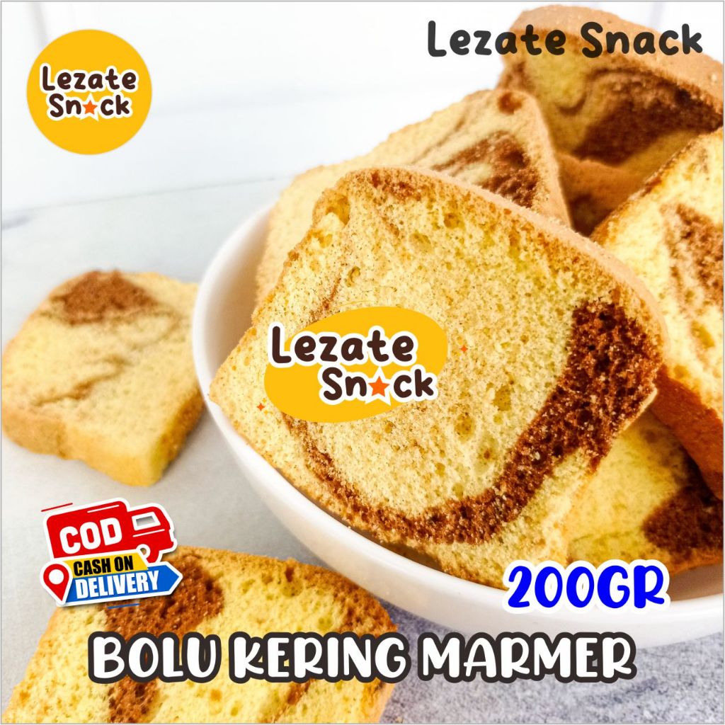 Jual Kue Bolu Kering Marmer Jadul 200gr Murah Enak Renyah / Roti Bolu ...