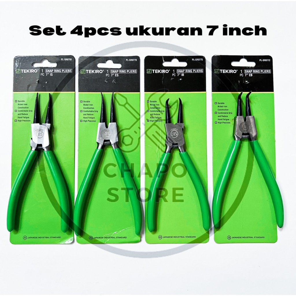 Jual Paket lengkap tang snap ring 7" tekiro | Shopee Indonesia