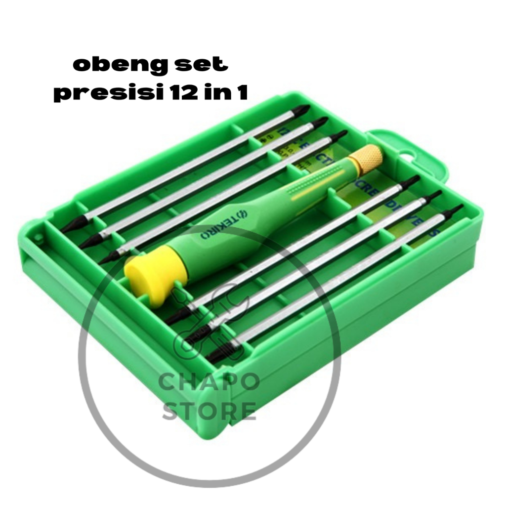 Jual Tekiro obeng set presisi 12pcs obeng kacamata hp jam laptop notebook obeng insulasi ...