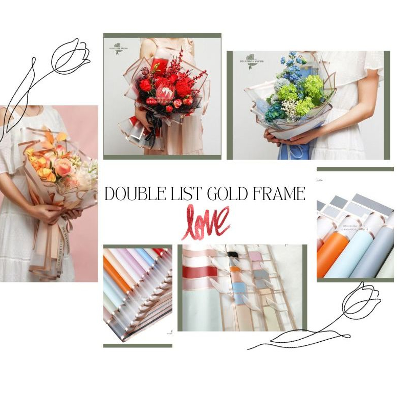 Jual Eceran Kertas Buket Bunga Flower Wrap Paper Transparent Double ...