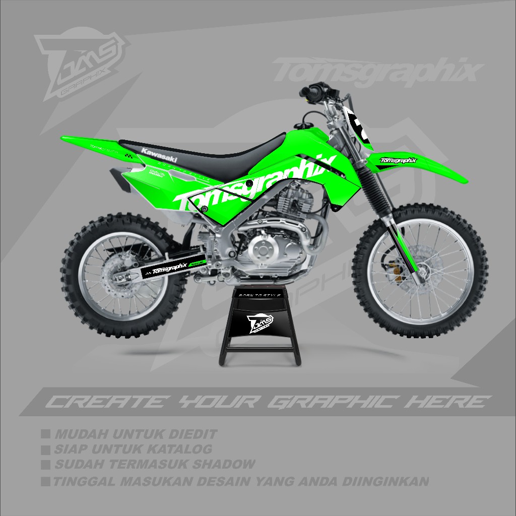 Jual mockup decal trail, mockup trail KLX 140 | Shopee Indonesia